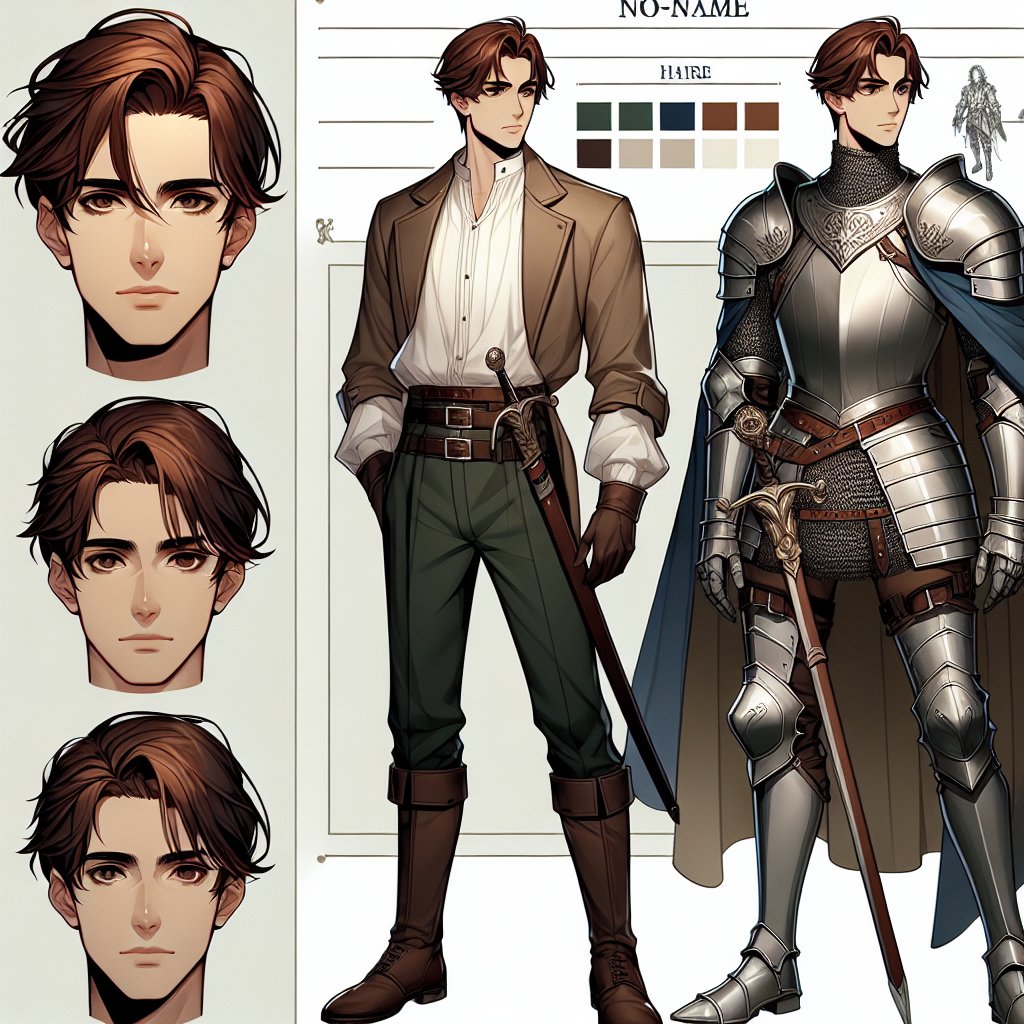 Medieval fantasy knight named Cedric. Tall, | Fanart