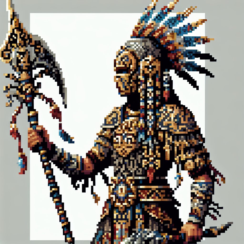 An ancient warrior in tribal armor, | Fanart