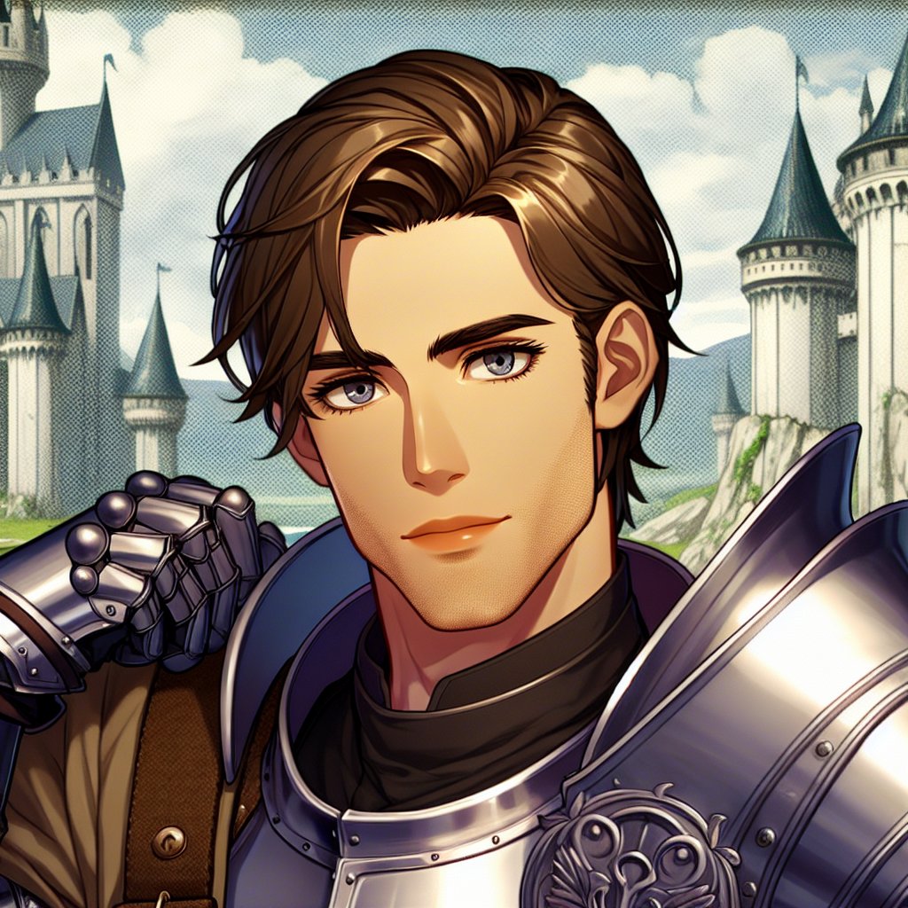 Medieval fantasy knight named Cedric. Tall, | Fanart