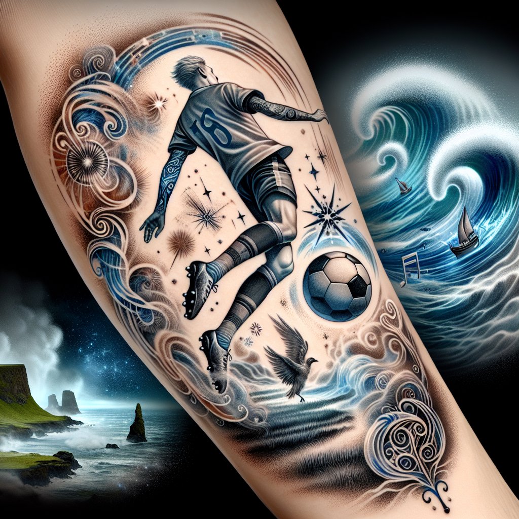 A tattoo of a soccer player | Fanart