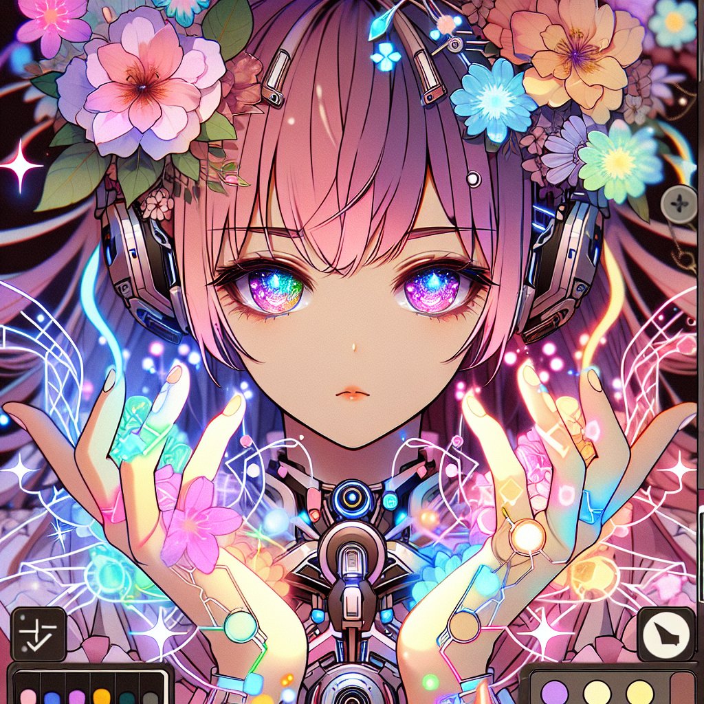 A futuristic girl with kawaii pastel | Fanart