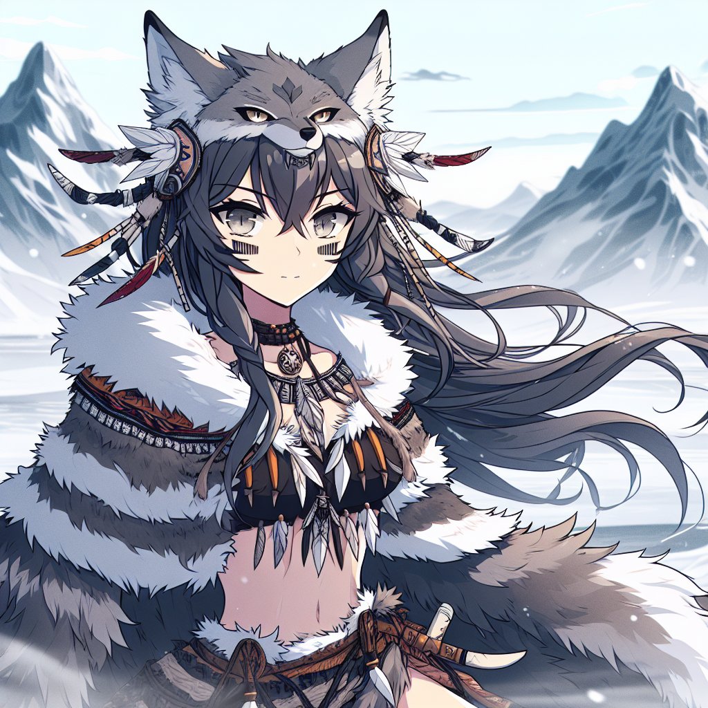Female warrior wolf from the north | Fanart
