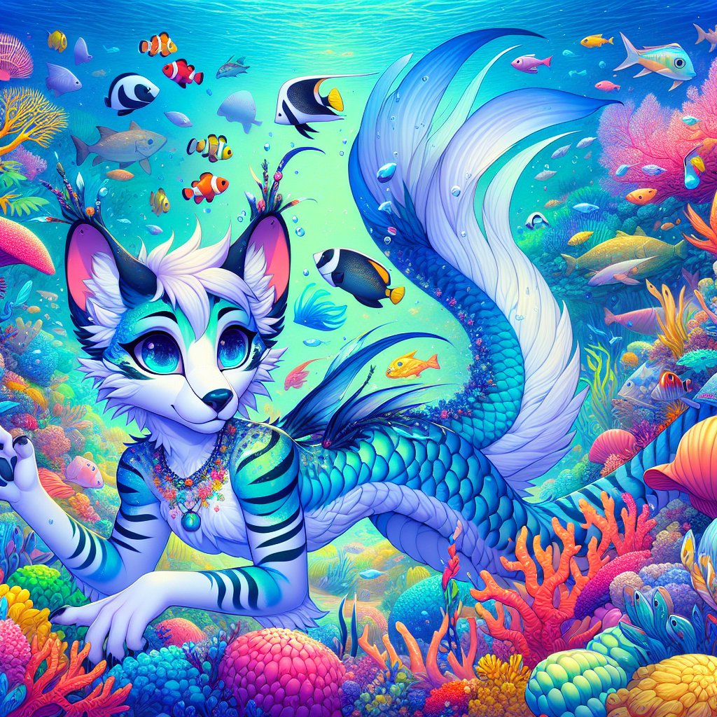 Anime Girl Underwater City | Fanart