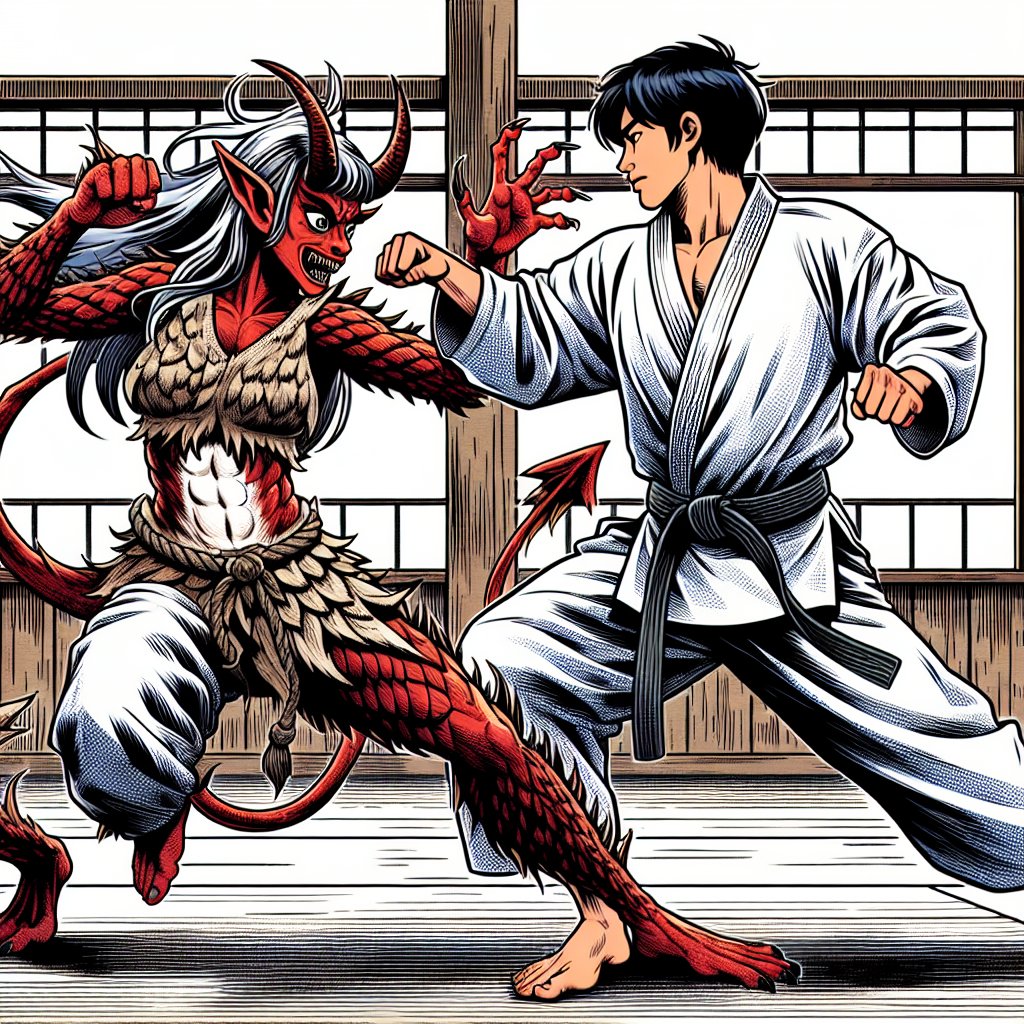 Karate Succubus fights her lover in | Fanart
