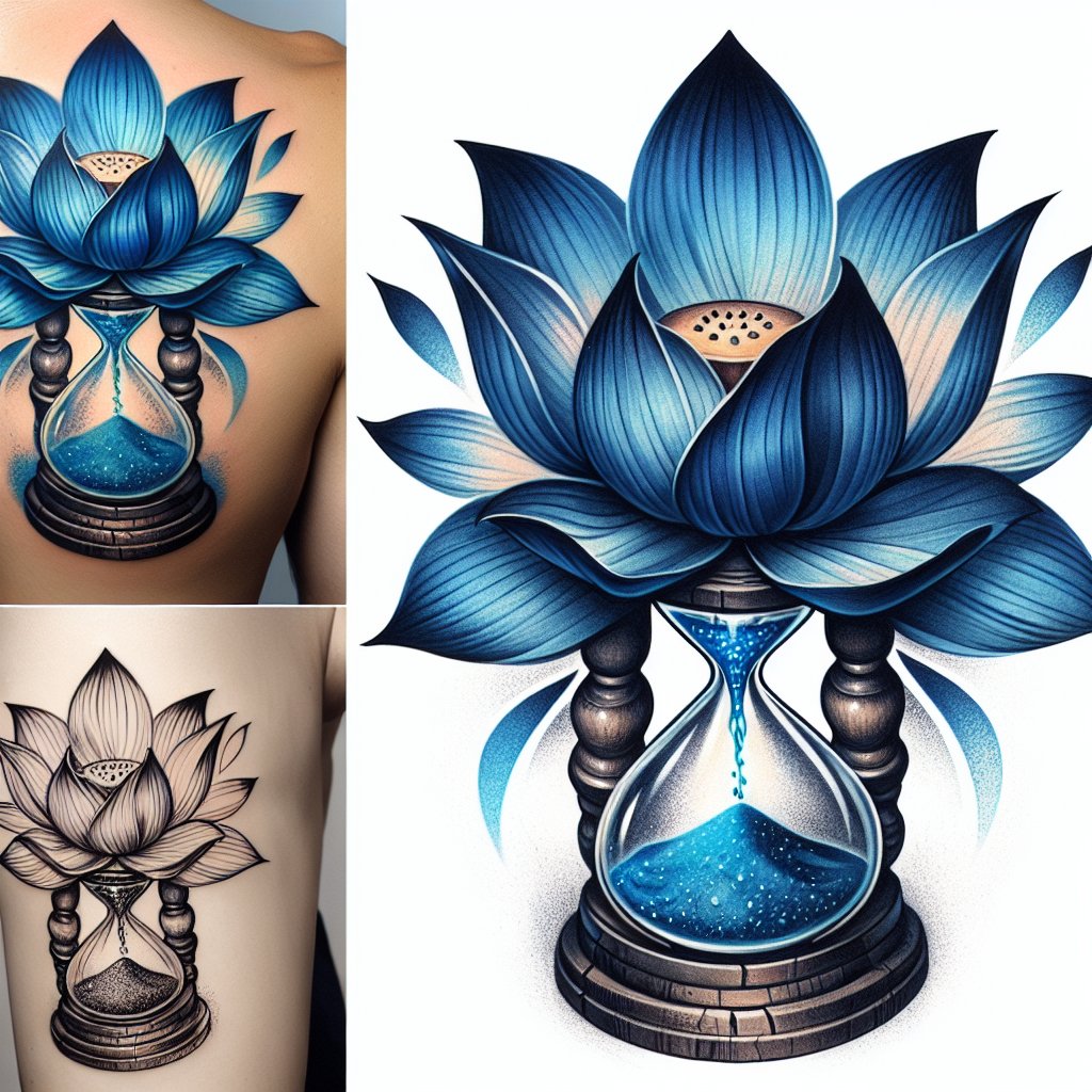 Blue lotus design with the waters | Fanart