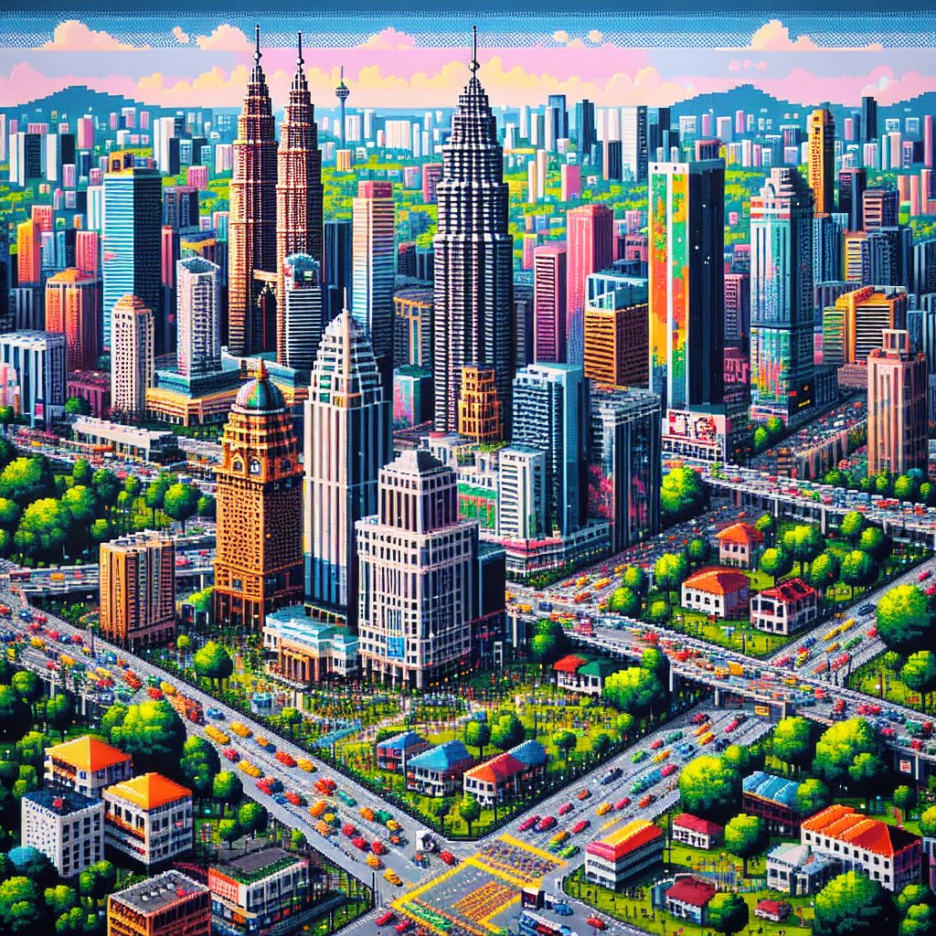 Sultan Abdul Samad Building Pixel Art | Fanart