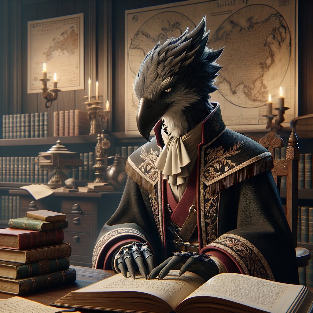 Depict a male of an avian | Fanart