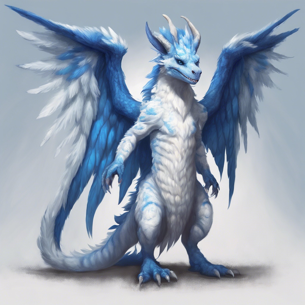 blue and white Dutch angel dragon | Fanart