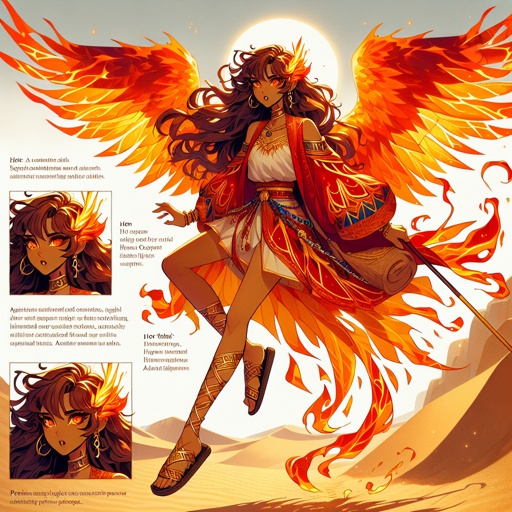 Anime Girl Fiery Power | Fanart