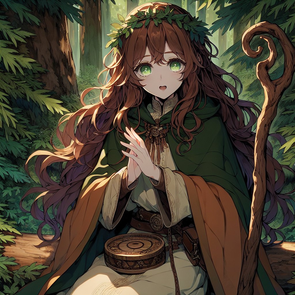 Anime Girl Gnarled Staff | Fanart