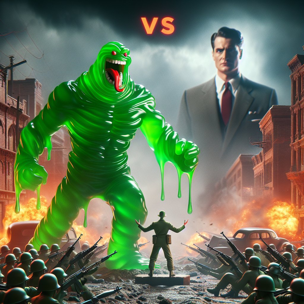 Slime man versus Hitler | Fanart