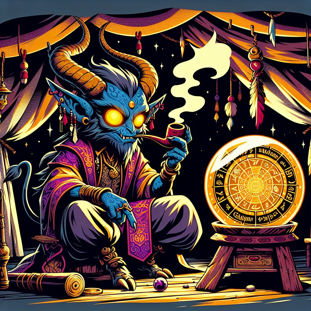 A gypsy tiefling with completely golden | Fanart