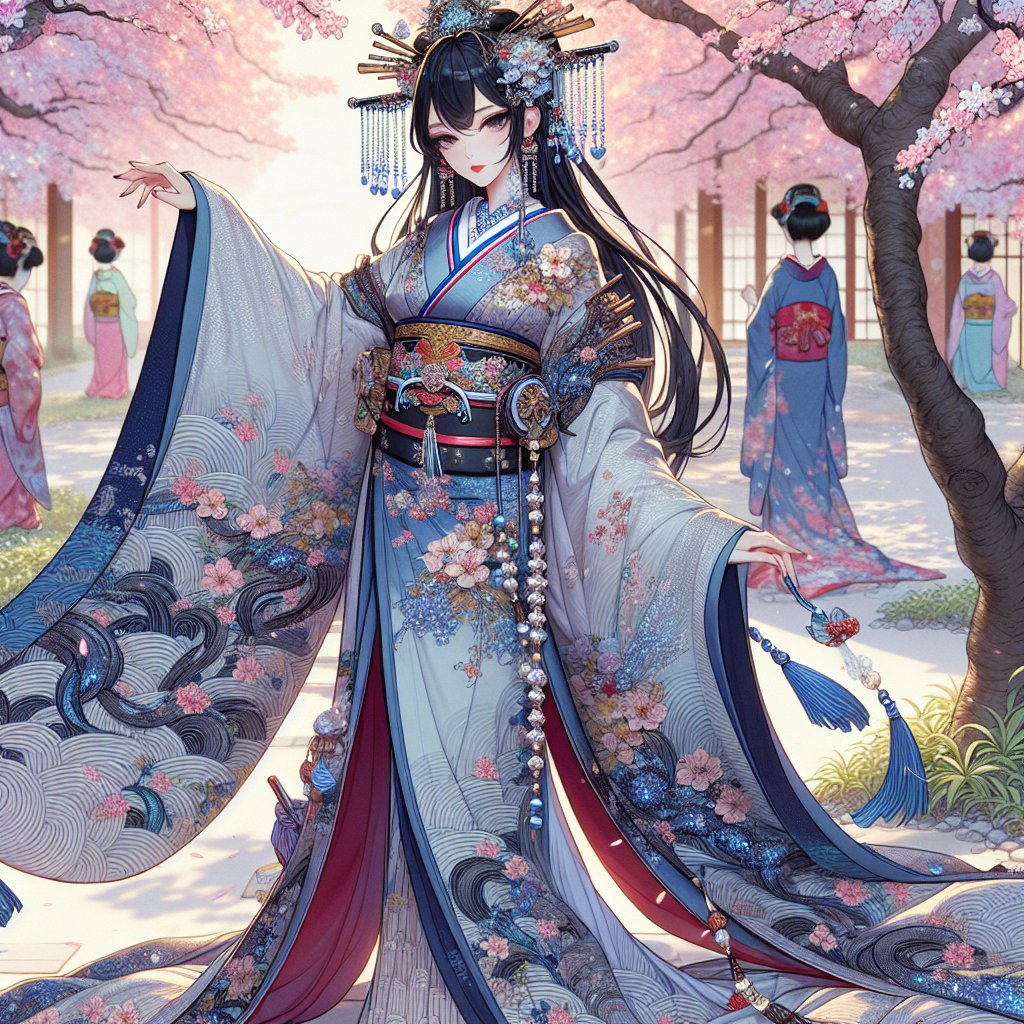 Anime Girl Classic Japanese Patterns | Fanart