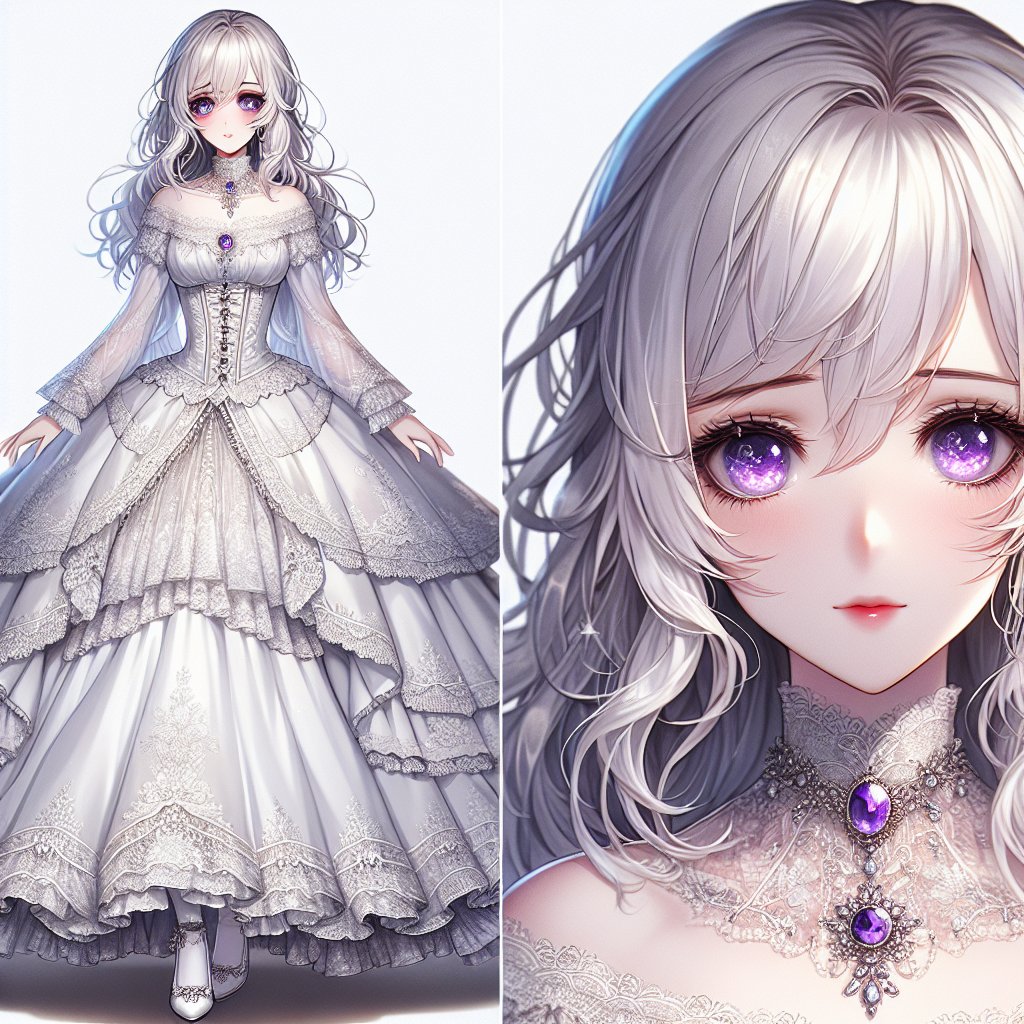 Anime Girl White: Visualize an anime | Fanart