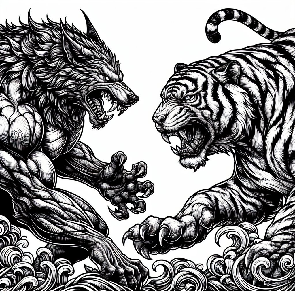 Karate female anthropomorph Tiger, training in | Fanart