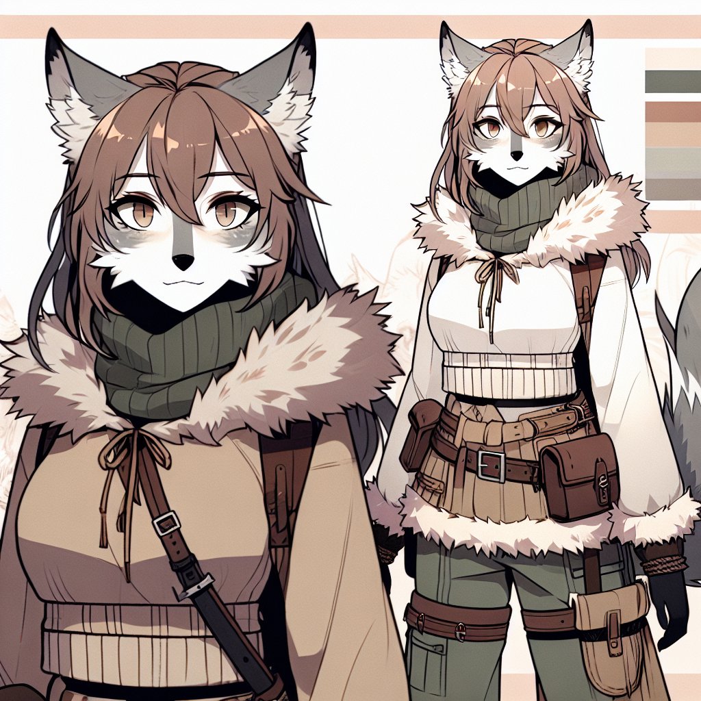 Female warrior wolf from the north | Fanart