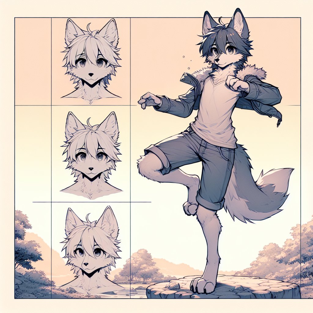 Cyan furry with a blue eye | Fanart