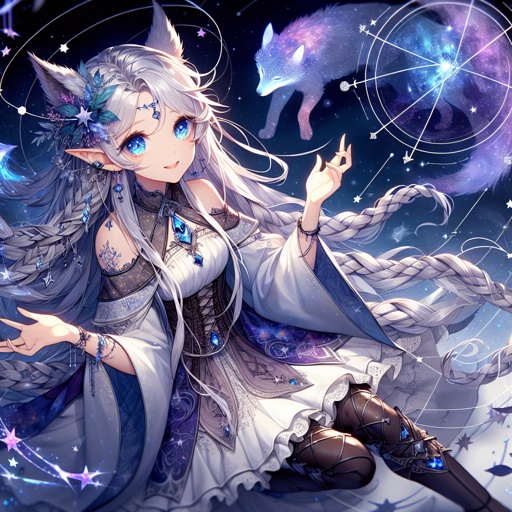 Anime Girl Cosmic Uniform | Fanart