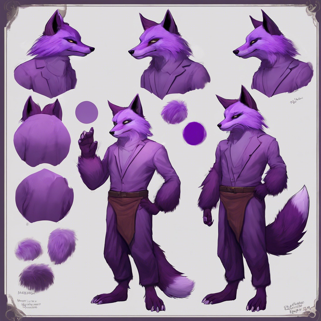 Purple fox furry | Fanart
