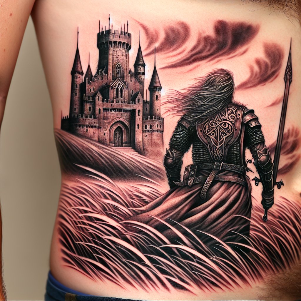 Windy fields castle warrior returning to | Fanart