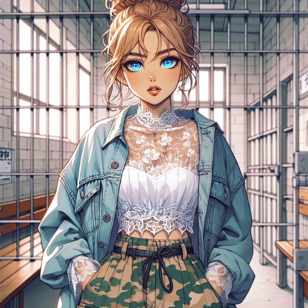 Anime Girl In Jail: Anime girl | Fanart
