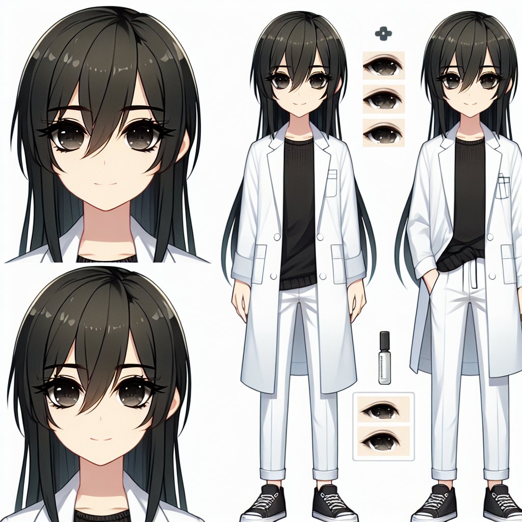 Anime Girl White Lab Coat | Fanart