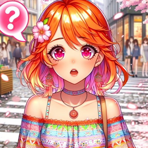 Anime Girl Fiery Locks | Fanart