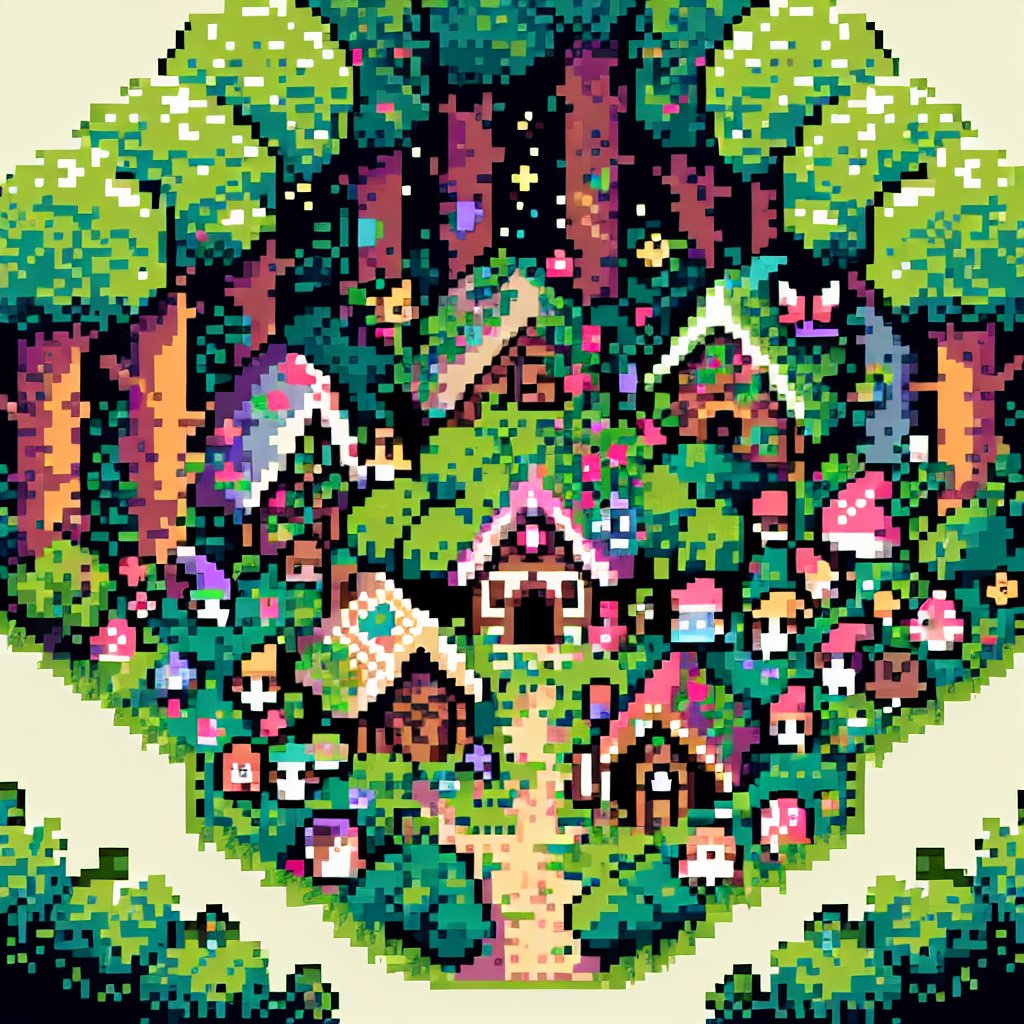 Pixel art of a hidden elf | Fanart