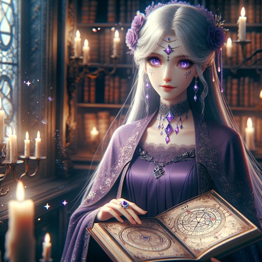 Anime Girl Purple Dress | Fanart