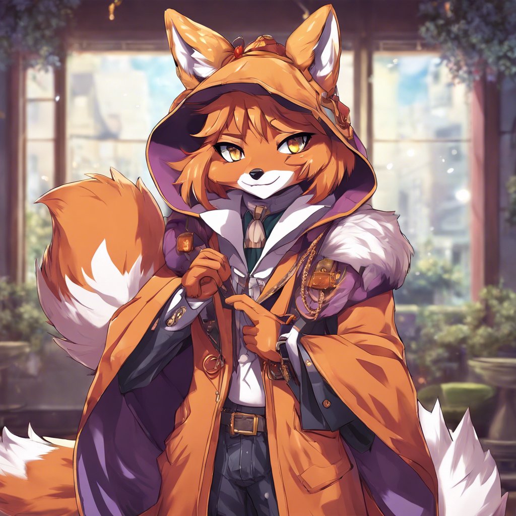 Femboy anthro fox male dressed as | Fanart