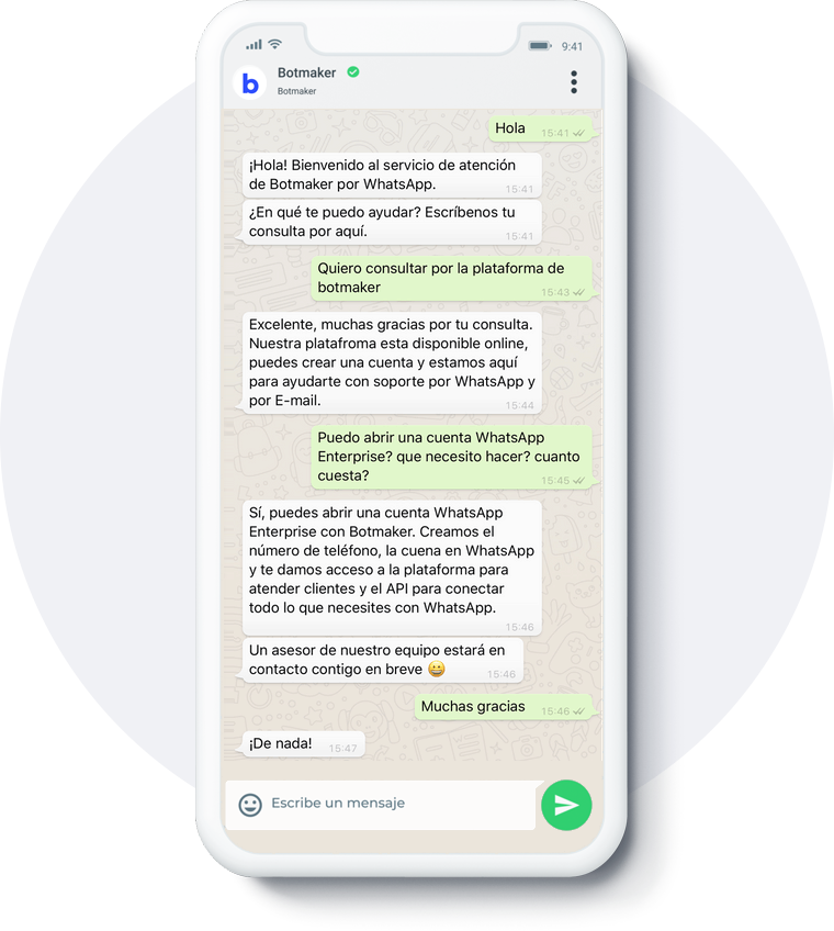 Bots and live chat on WhatsApp | Botmaker