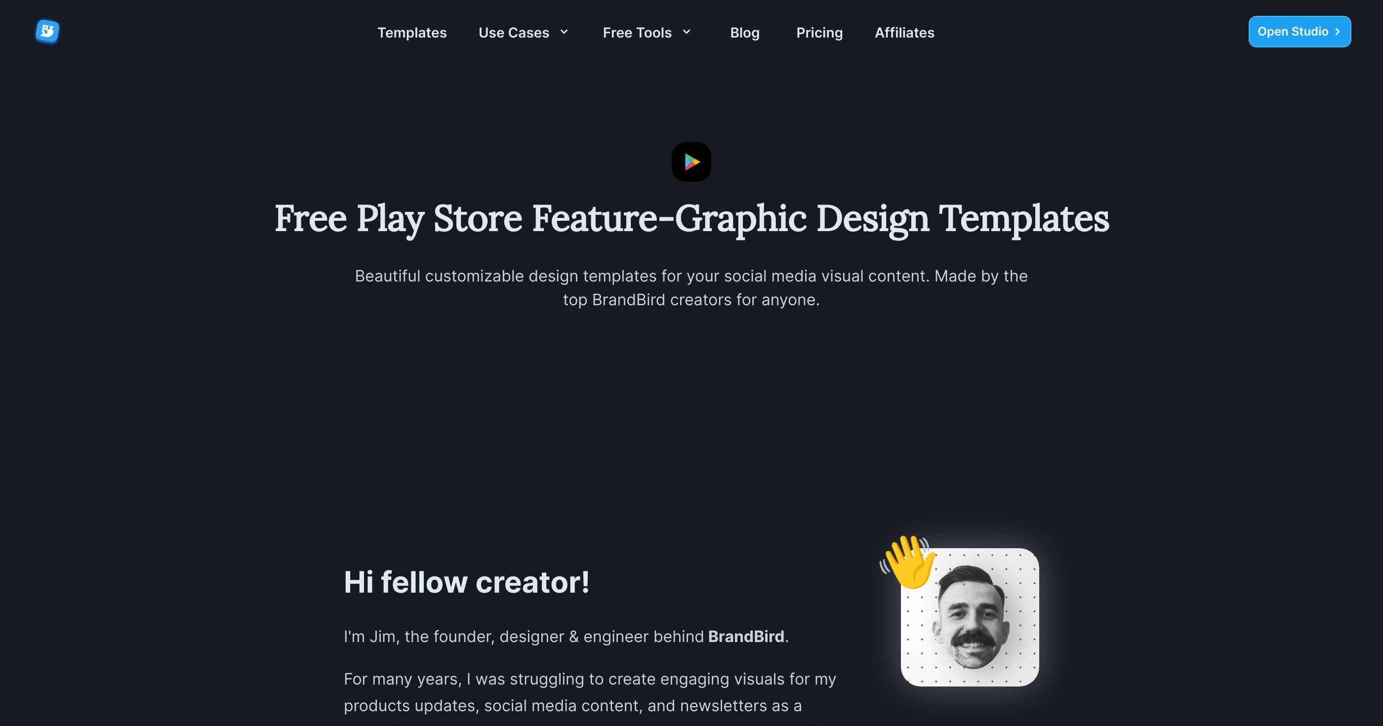 Free Play Store feature-graphic design templates