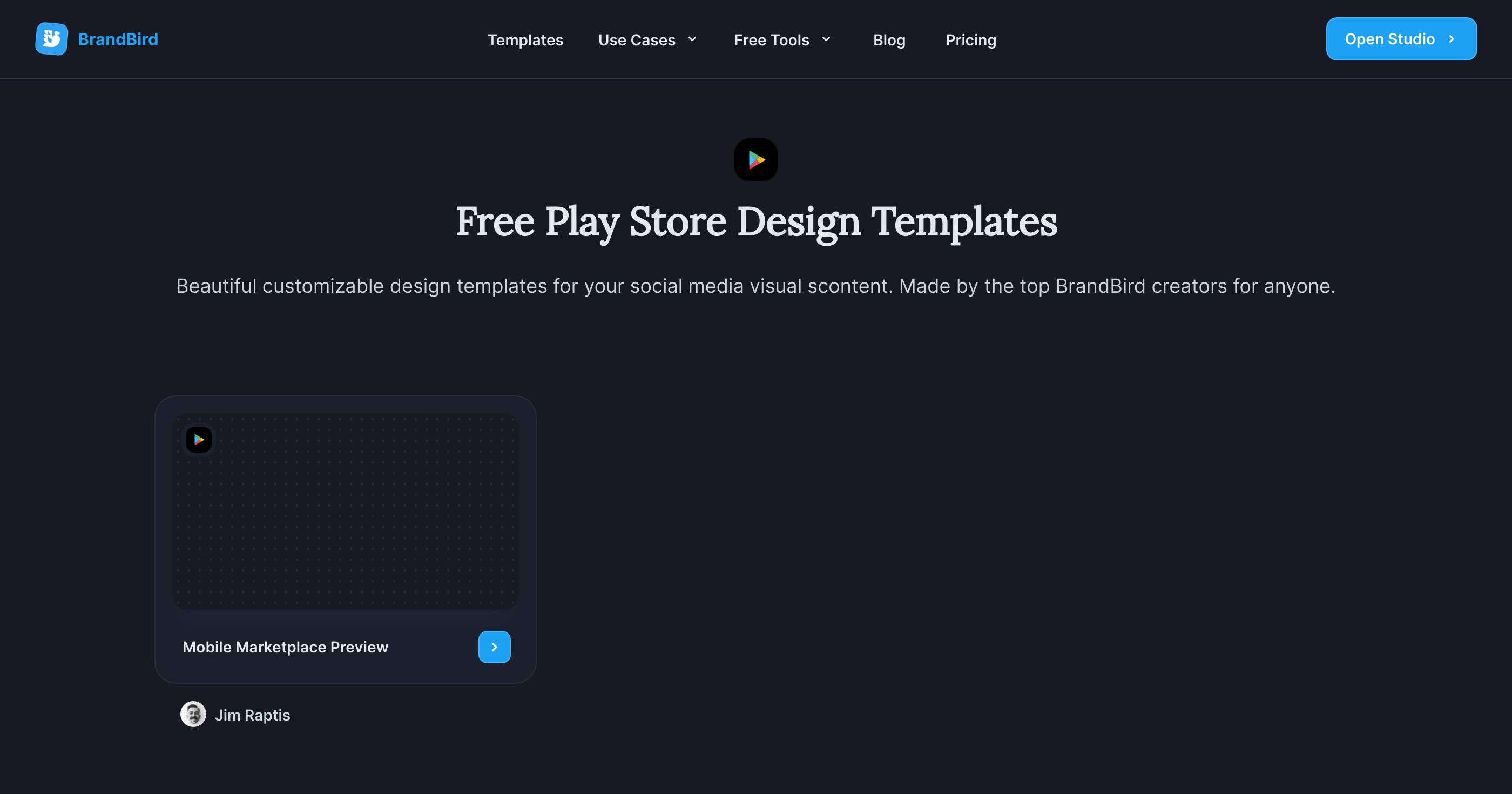 Free Play Store design templates