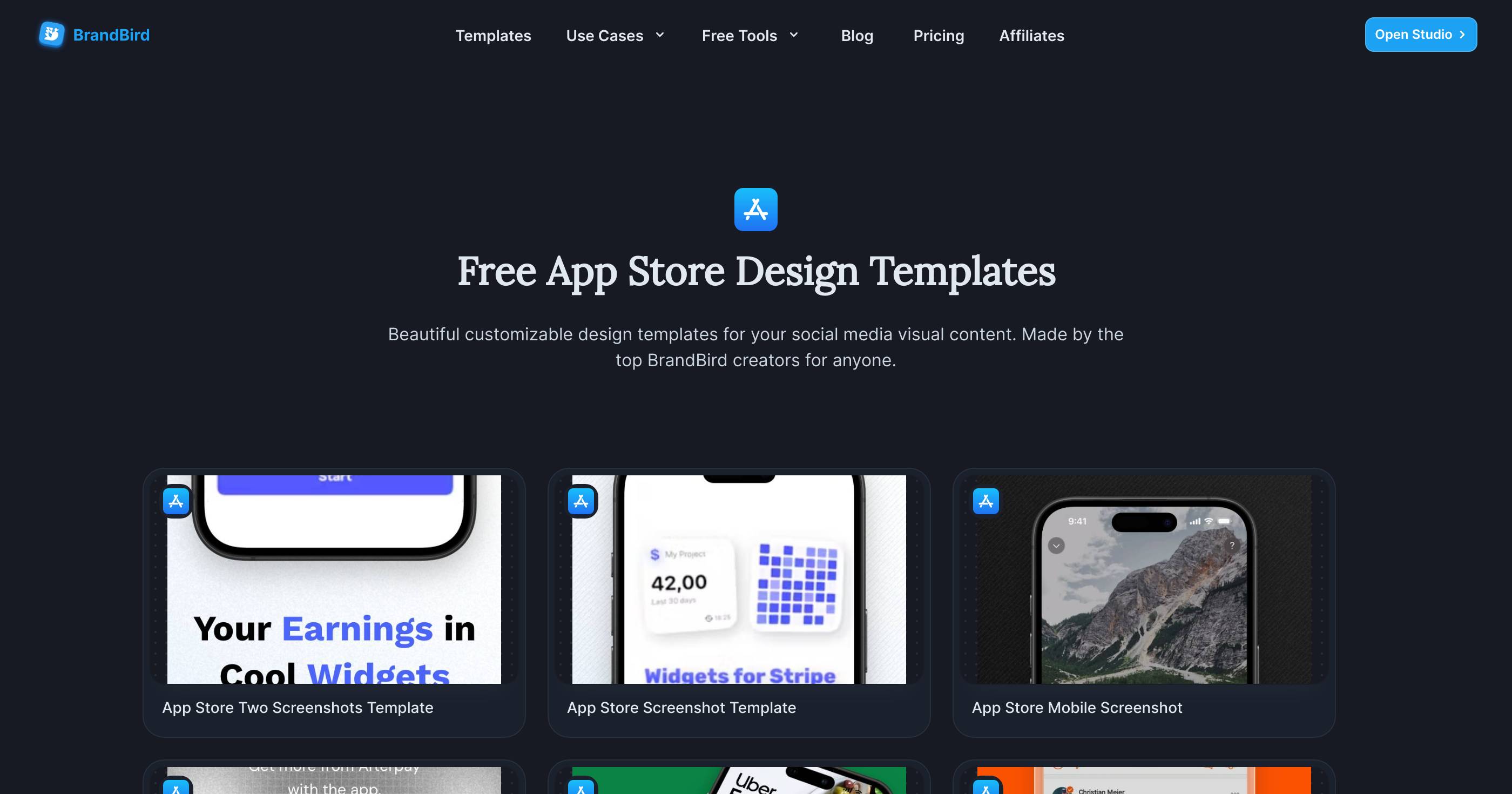 Free App Store design templates