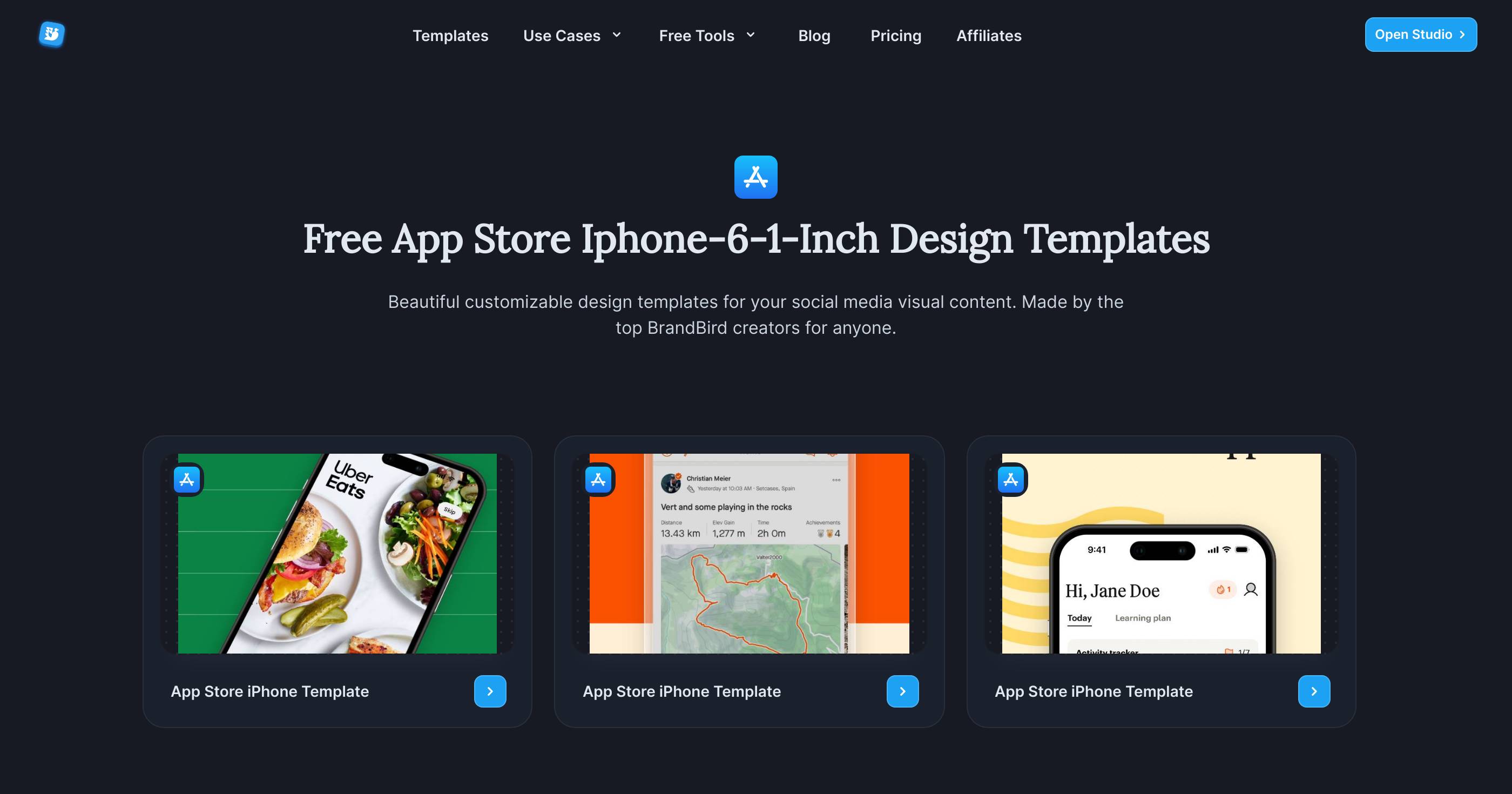 Free App Store iphone-6-1-inch design templates