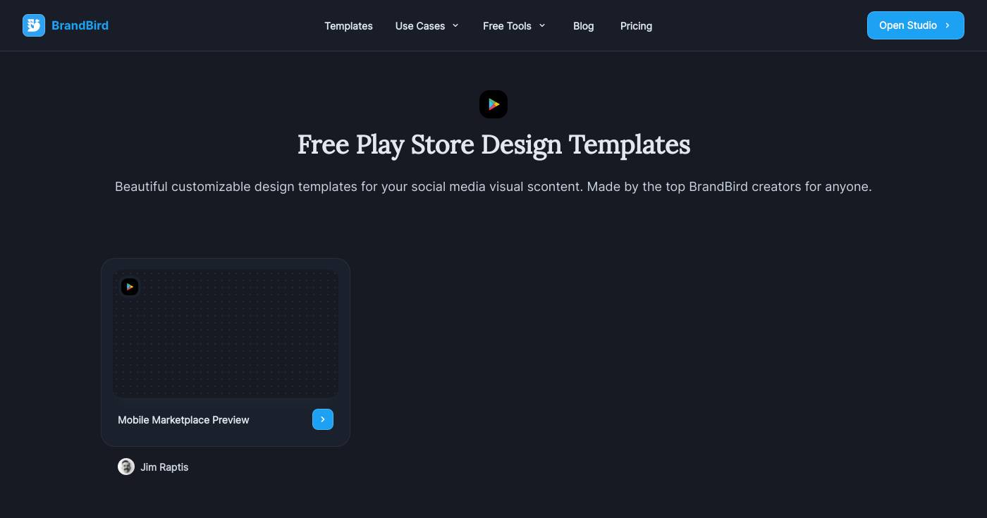 Free Play Store design templates – BrandBird.app