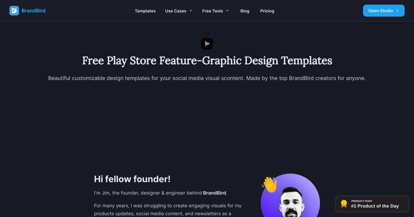 Free Play Store feature-graphic design templates – BrandBird.app