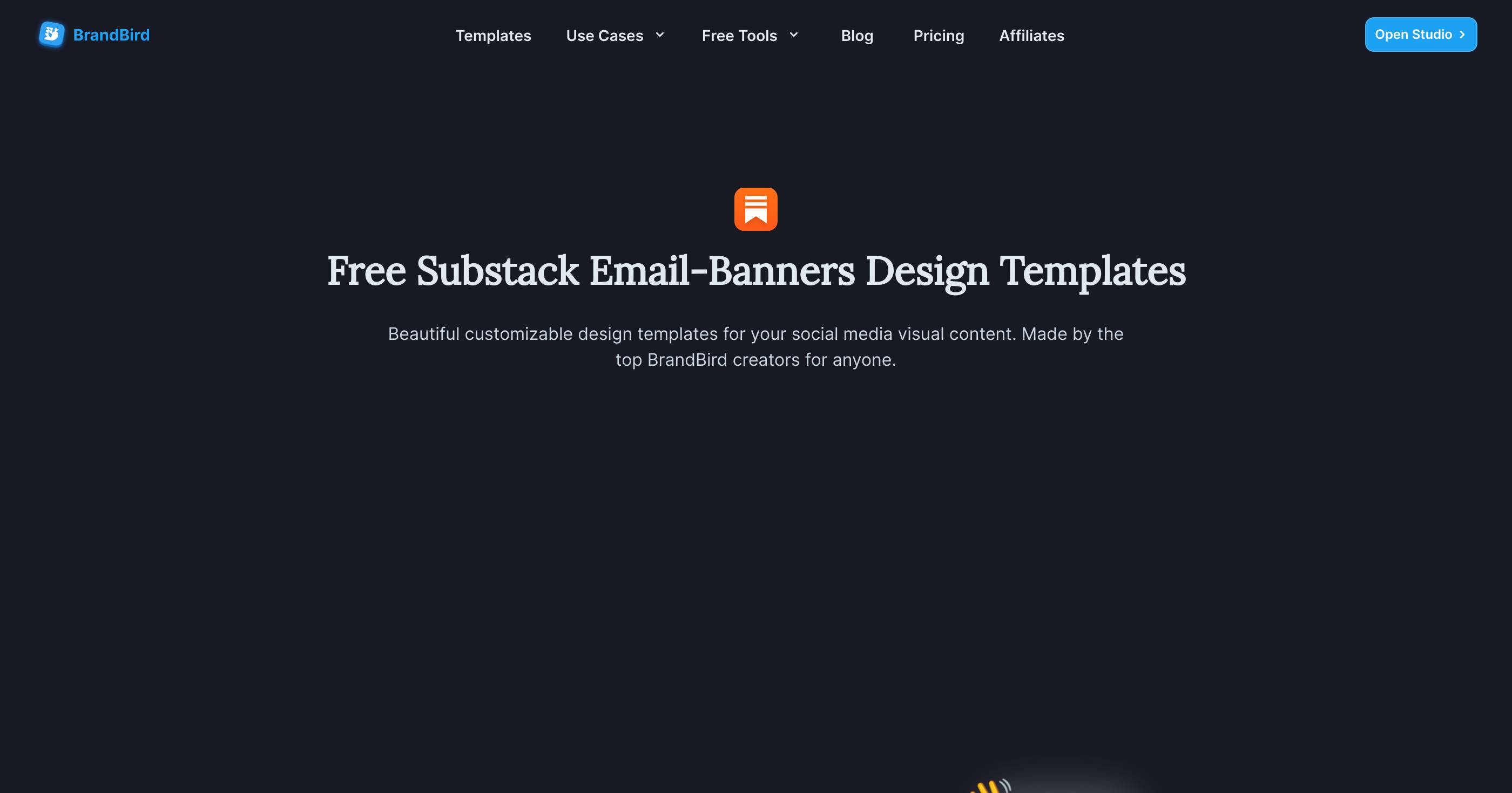 Free Substack email-banners design templates