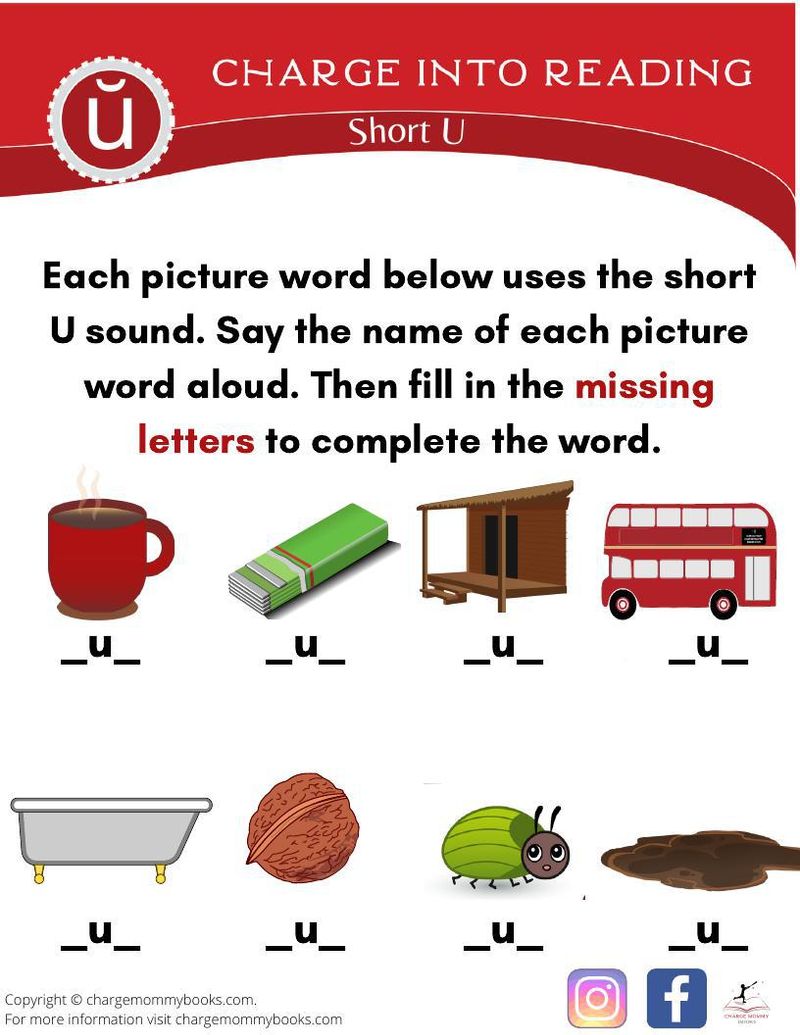 Short U Sounds Word Lists Decodable Passages Activities