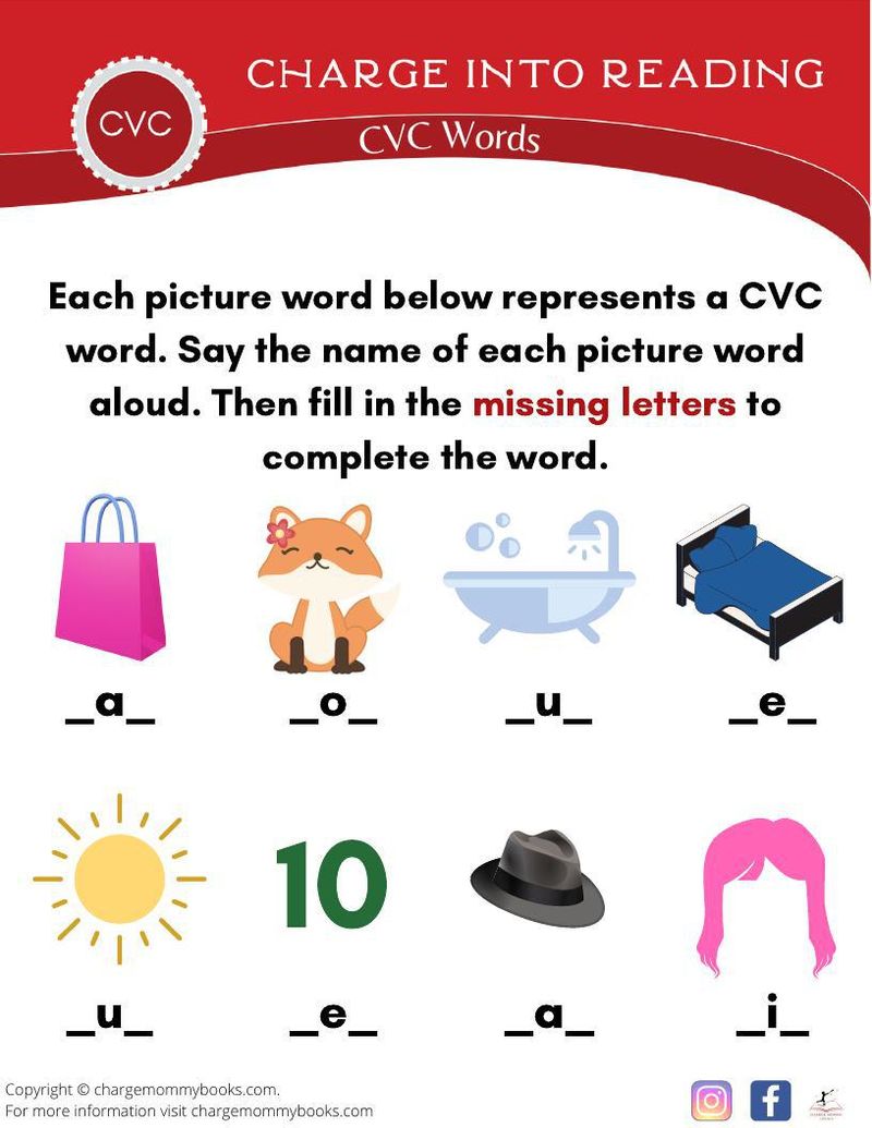 CVC Words: Decodable Passages, Word Lists, and Activities