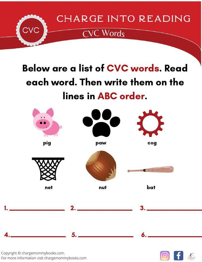 CVC Words: Decodable Passages, Word Lists, and Activities
