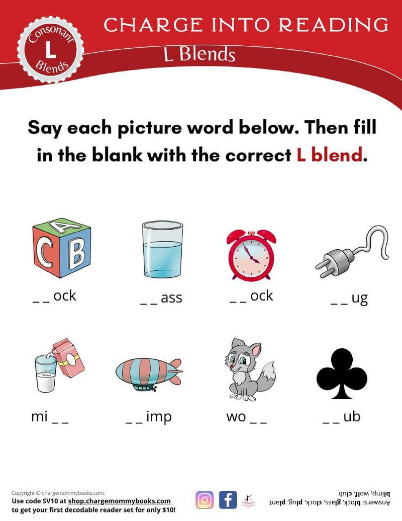 L Blend Words: Word Lists & Worksheets (10 Free Printables)