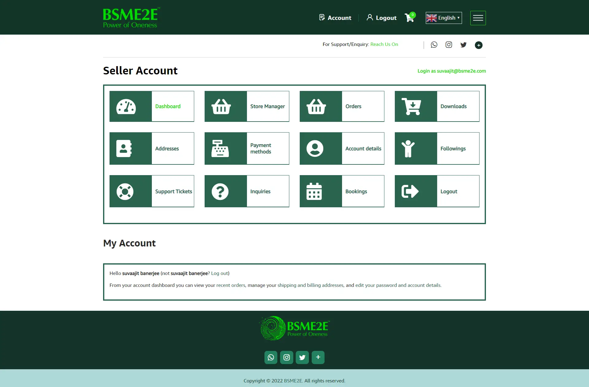 BSMe2e Seller Settings | BSMe2e
