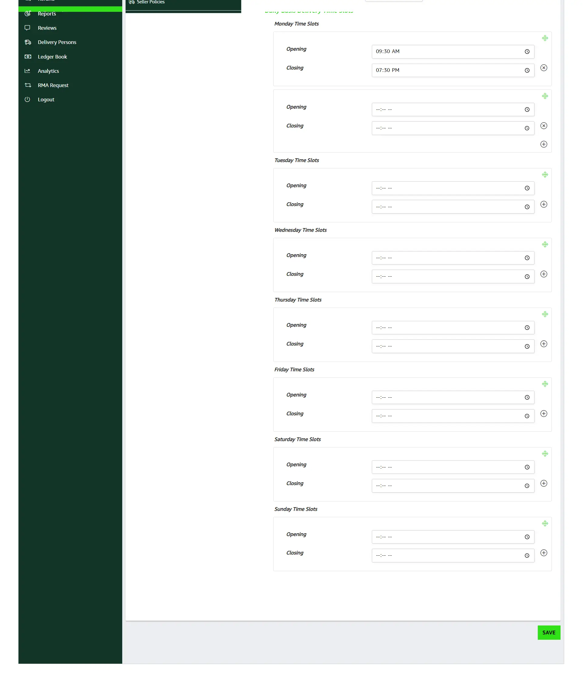 BSMe2e Seller Settings | BSMe2e