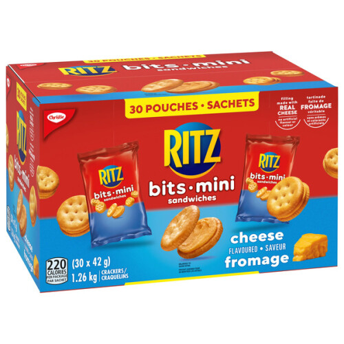 Christie's Ritz Bits Sandwiches with Cheese, 30 x 42 g - Costco ...