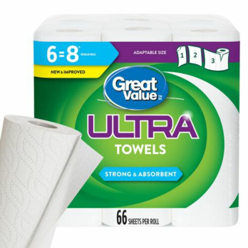 Great Value Ultra Paper Towels 6 Count - Walmart, Сalgary Grocery ...