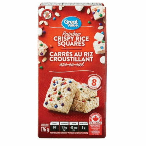 Great Value Rainbow Chocolate Crispy Rice Squares, 8 x 176 g - Walmart ...