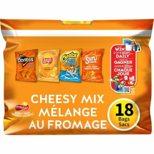 Frito-Lay Cheesy Mix Flavoured Potato Chips Variety Pack 1Ea - Walmart ...