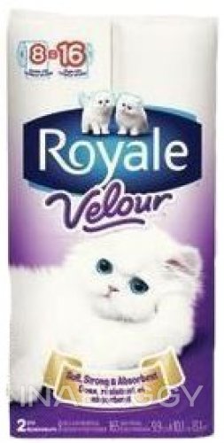 Royale Bathroom Tissue Velour Double Rolls (8PK) 1EA - Coppa's, Toronto ...