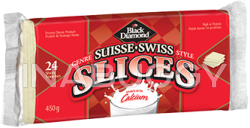 Black Diamond Cheese Slices Swiss Original (24PK) 450G - Concord Foods ...